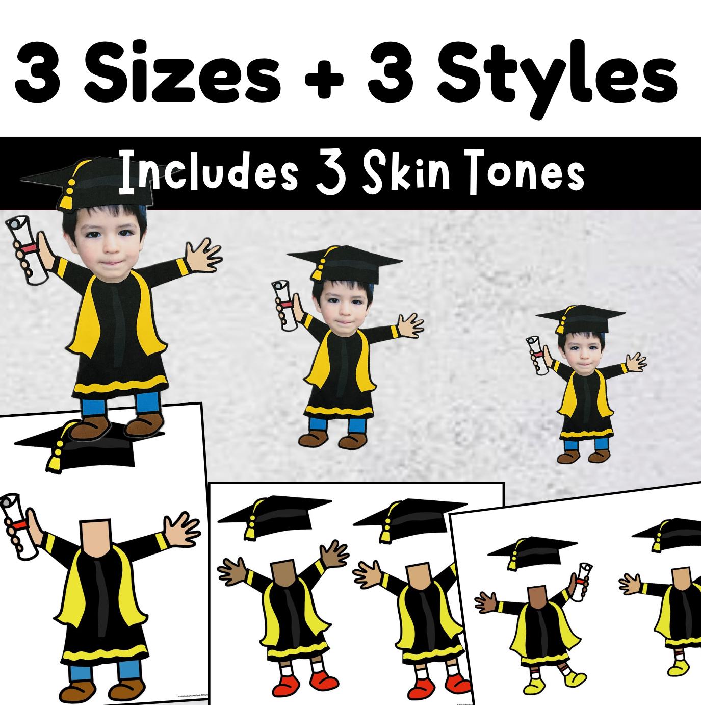 Graduation Cap & Gown Craft Template: End of Year Bulletin Board (PDF ...