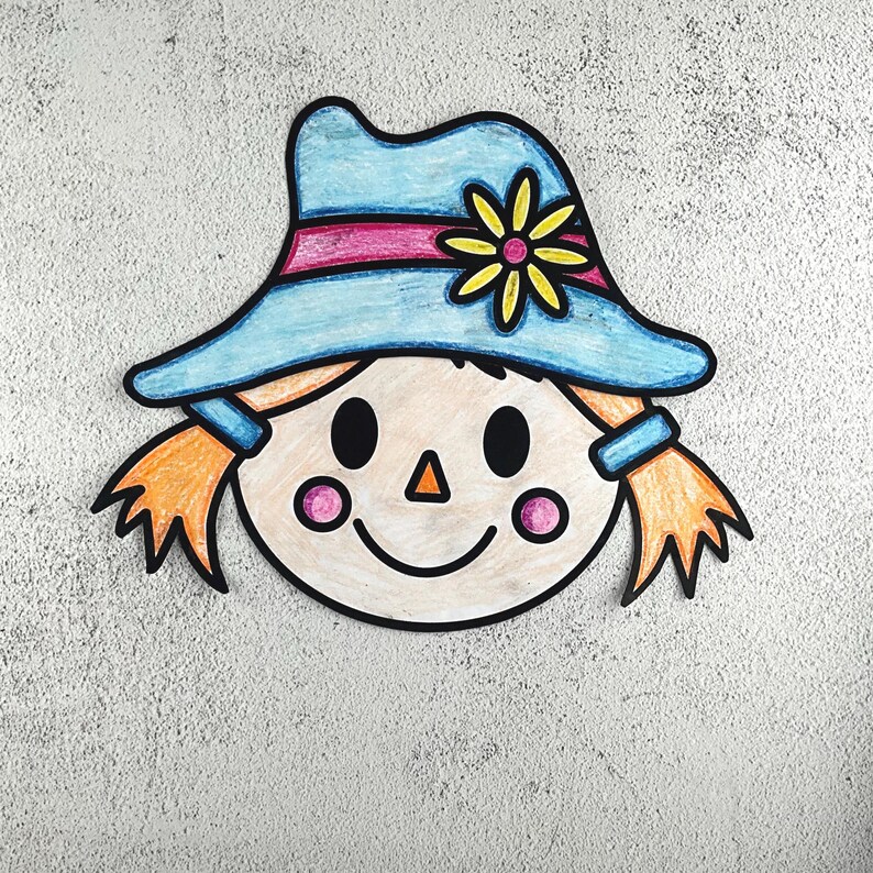 Printable Scarecrow Craft for Fall – Preschool & Kindergarten Art ...