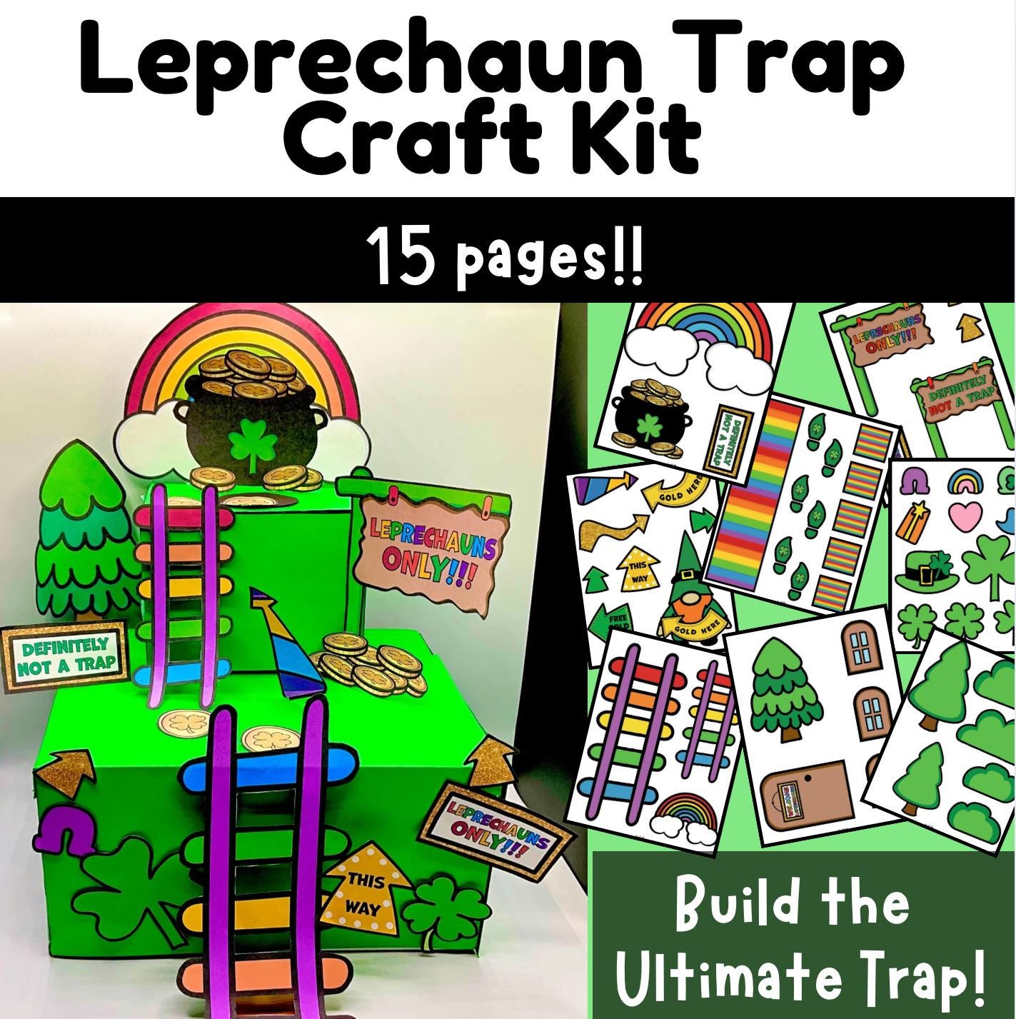 Printable Leprechaun Trap Kit | St. Patrick's Day DIY Craft (instant ...