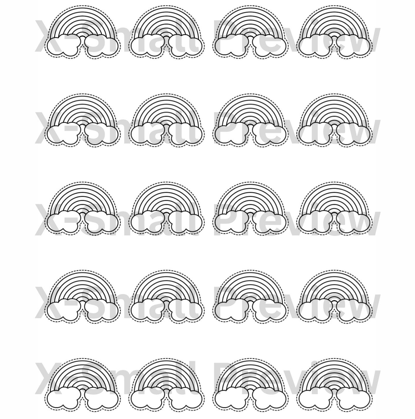 Rainbow Cut-outs Printable | 5 Designs, 5 Sizes | Classroom Decor ...