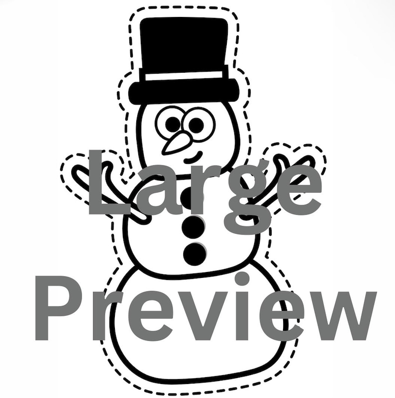 Printable Snowman Cut-out Templates 6 Unique Designs & 5 Sizes for ...