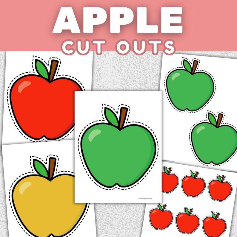 Apple Cutouts Printable: Fall Classroom Decor & Craft Templates ...