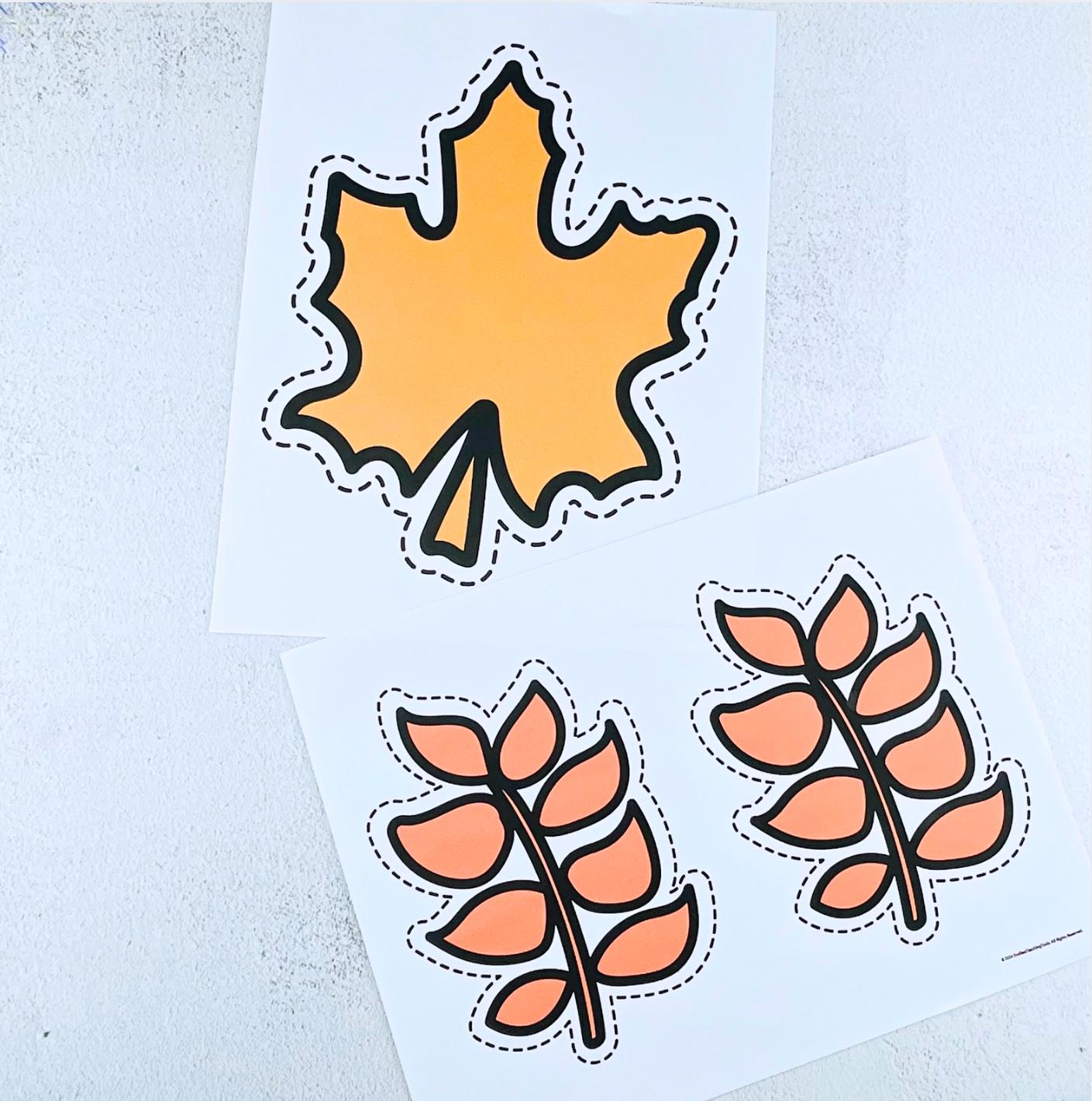 Fall Leaf Cutouts: Printable Templates for Crafts & Decor (PDF Download ...