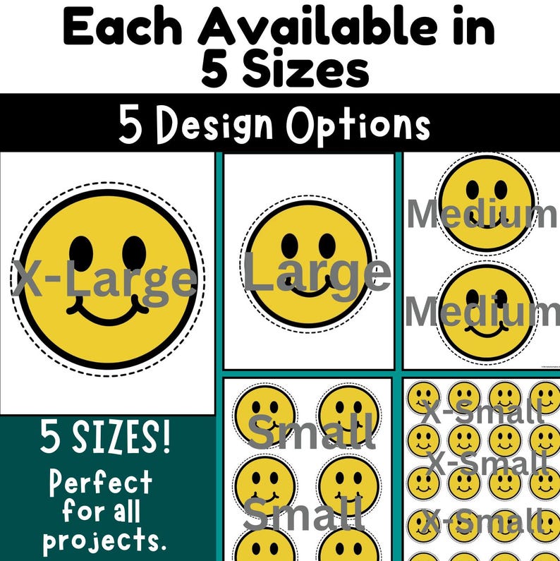 Printable Smiley Face Cut-outs for Crafts and SEL Activities for Kids ...