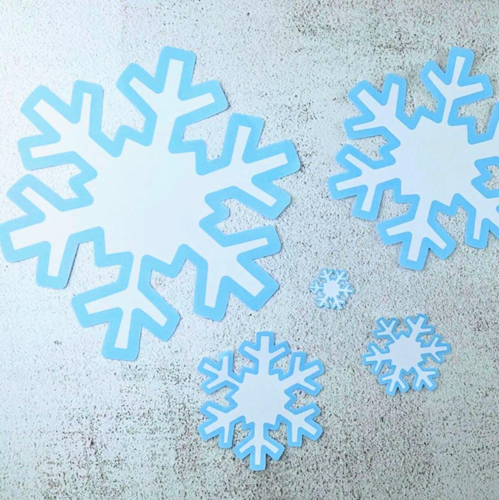 Blue Snowflake Cut Out Templates | Winter Craft Shapes (PDF Pattern, 5 ...