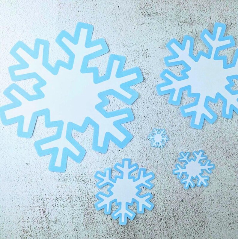 Blue Snowflake Cut Out Templates | Winter Craft Shapes (PDF Pattern, 5 ...