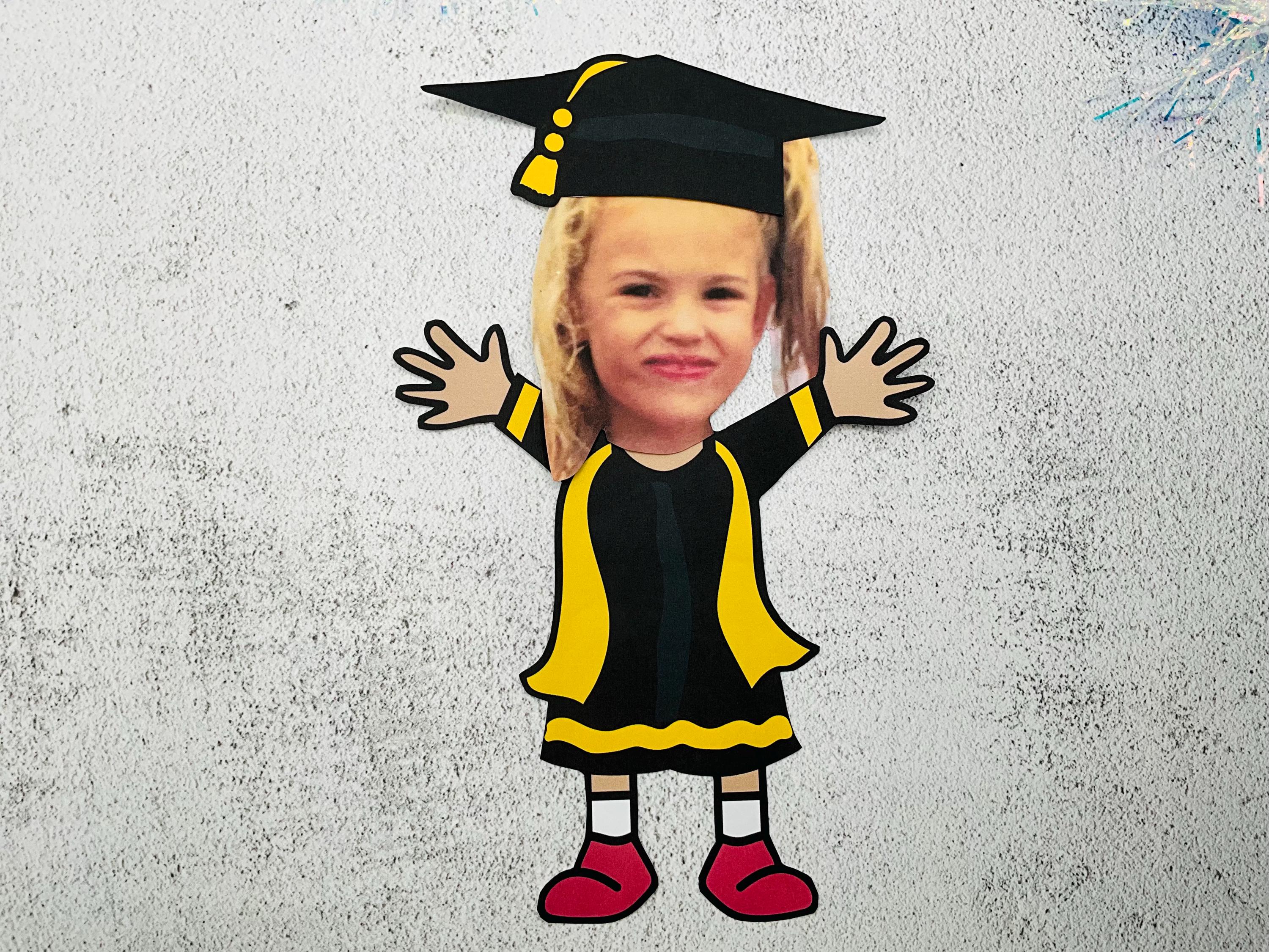 Graduation Cap & Gown Craft Template: End of Year Bulletin Board (PDF ...