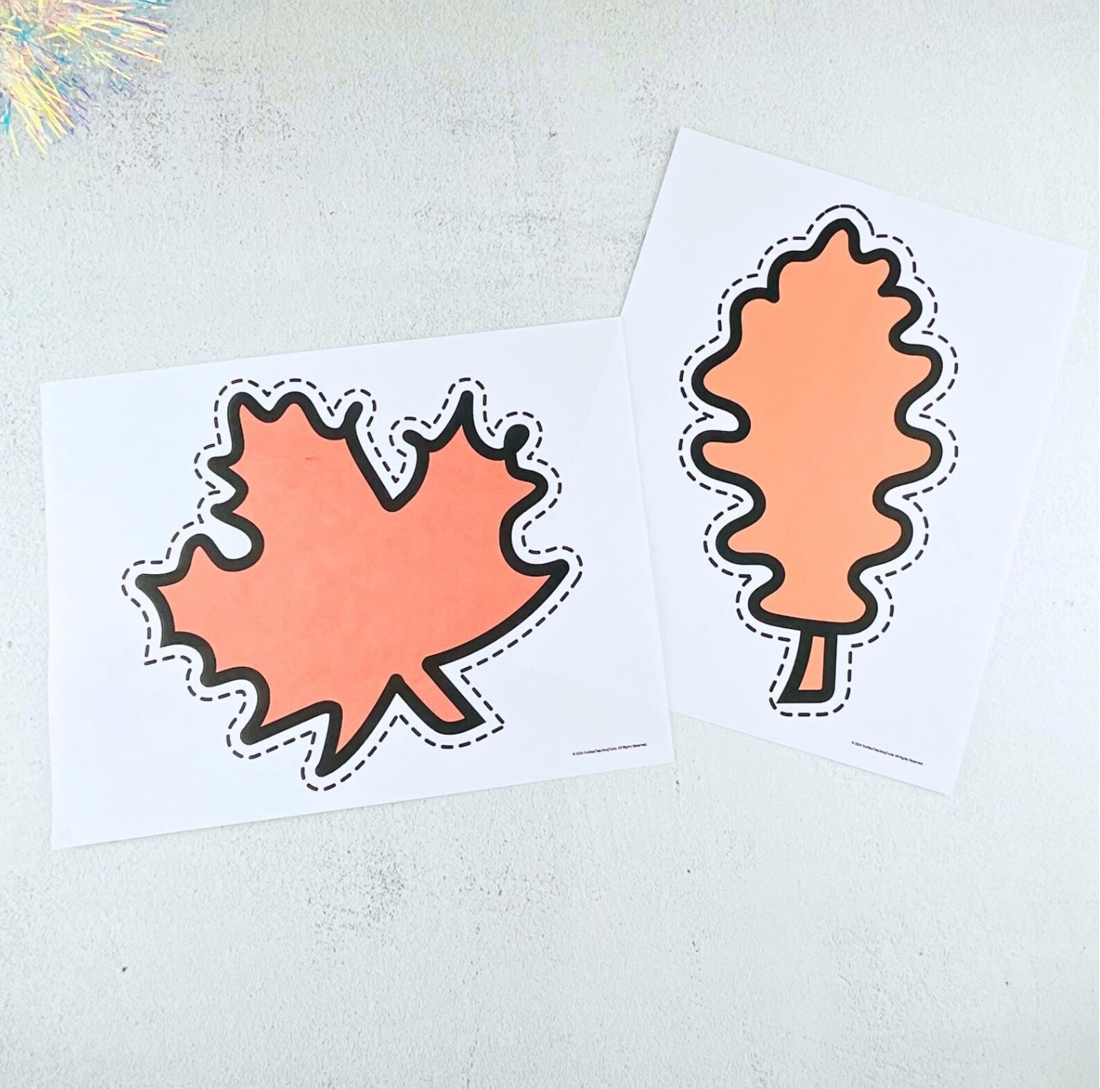 Fall Leaf Cutouts: Printable Templates for Crafts & Decor (PDF Download ...