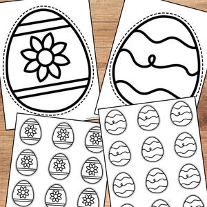 Easter Egg Cut-outs for Crafts | Printable Easter Egg Templates for ...