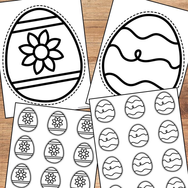 Easter Egg Cut-outs for Crafts | Printable Easter Egg Templates for ...