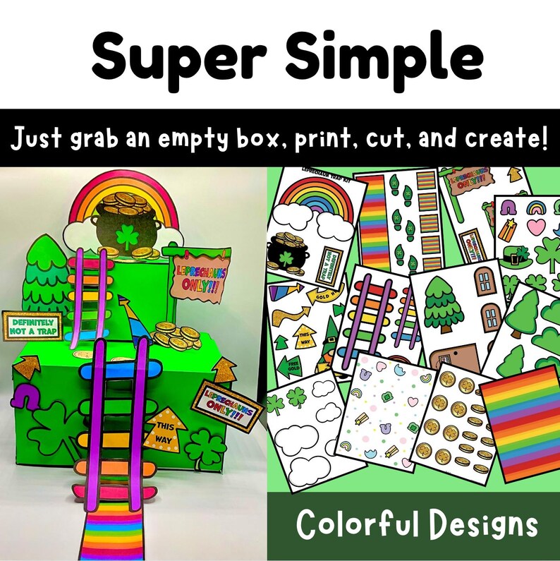 Printable Leprechaun Trap Kit | St. Patrick's Day DIY Craft (instant ...