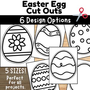 Easter Egg Cut-outs for Crafts | Printable Easter Egg Templates for ...