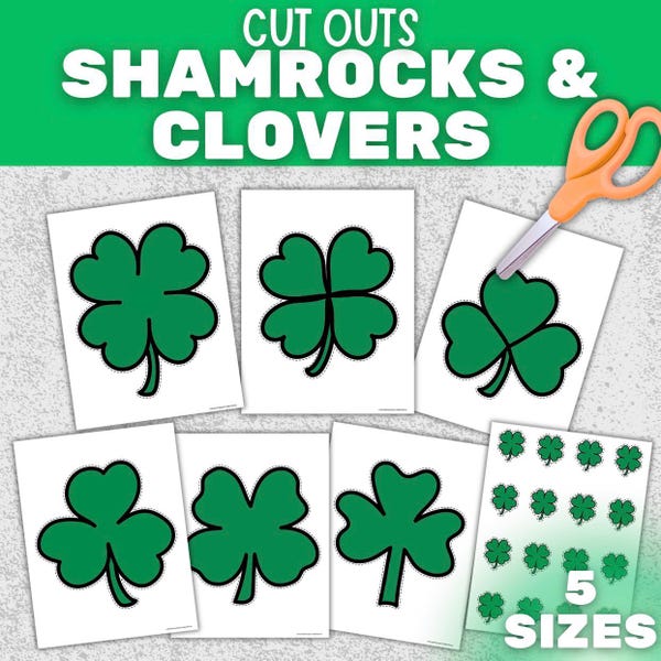 Clover Cut Out Template - Etsy