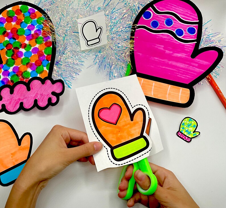 Mitten Cut-out Templates: Winter Crafts & Classroom Decor (PDF) - Etsy