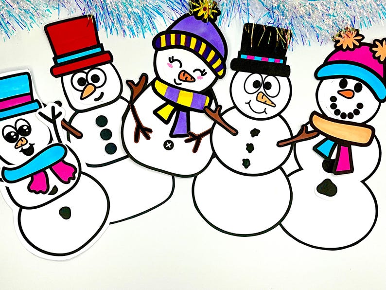 Snowman Cut-out Templates | Winter Crafts, Classroom Projects (PDF ...