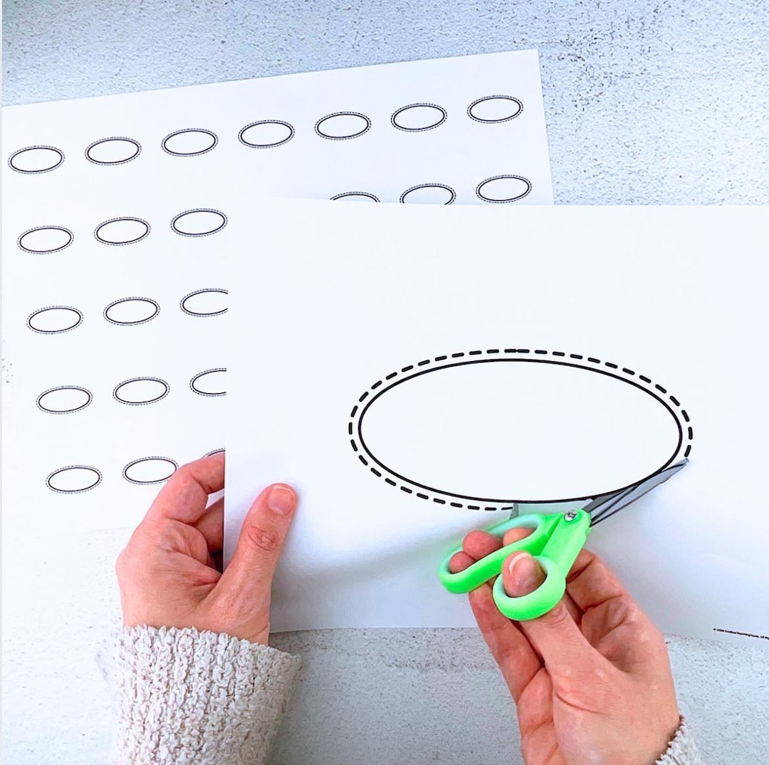 Ellipse Cut Outs Printable | Oval Shape Cutouts for Crafts, Math ...
