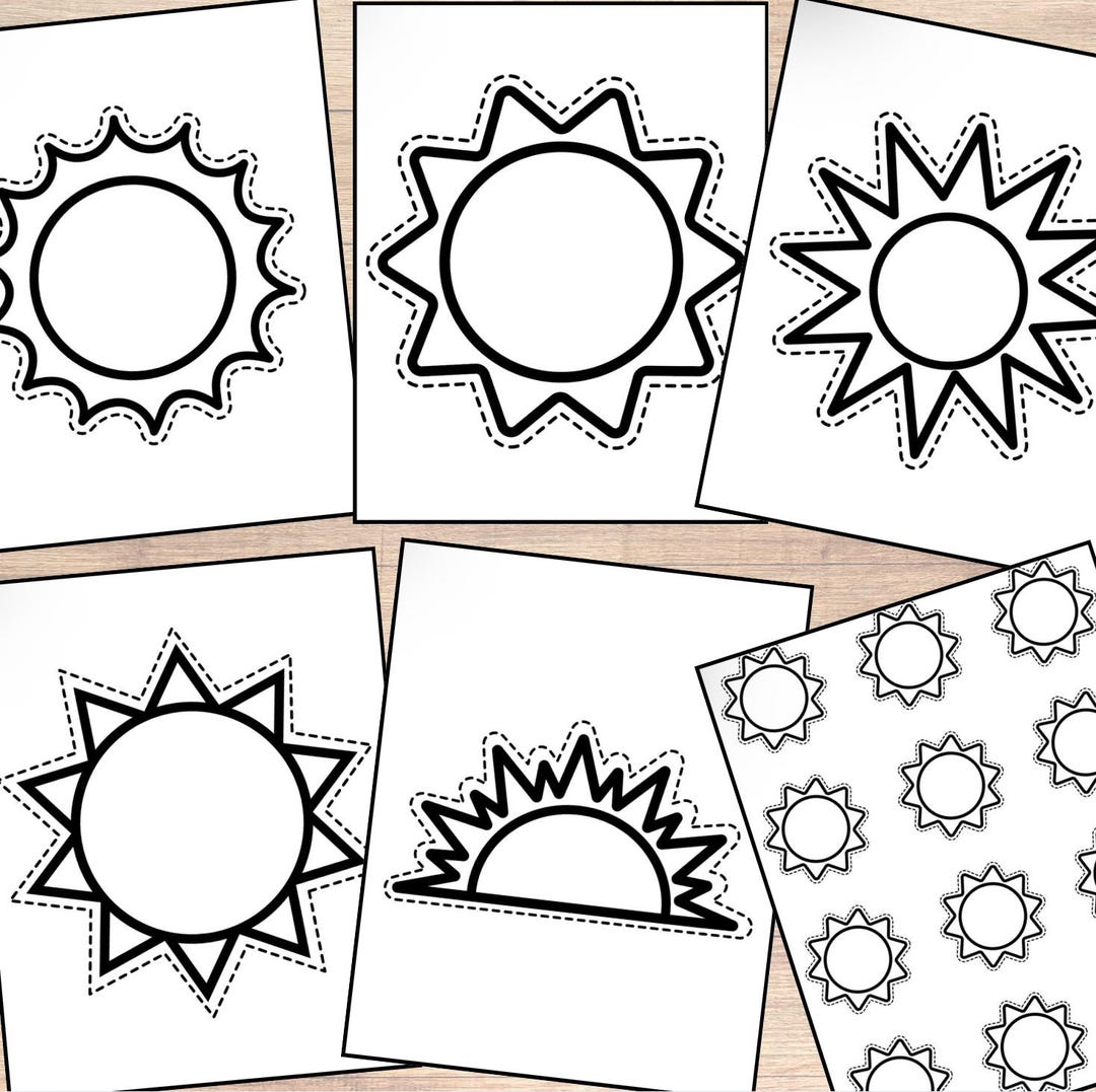 Sun Cut-outs – 5 Sizes | Fun Bulletin Board Decor, Homeschool Crafts ...