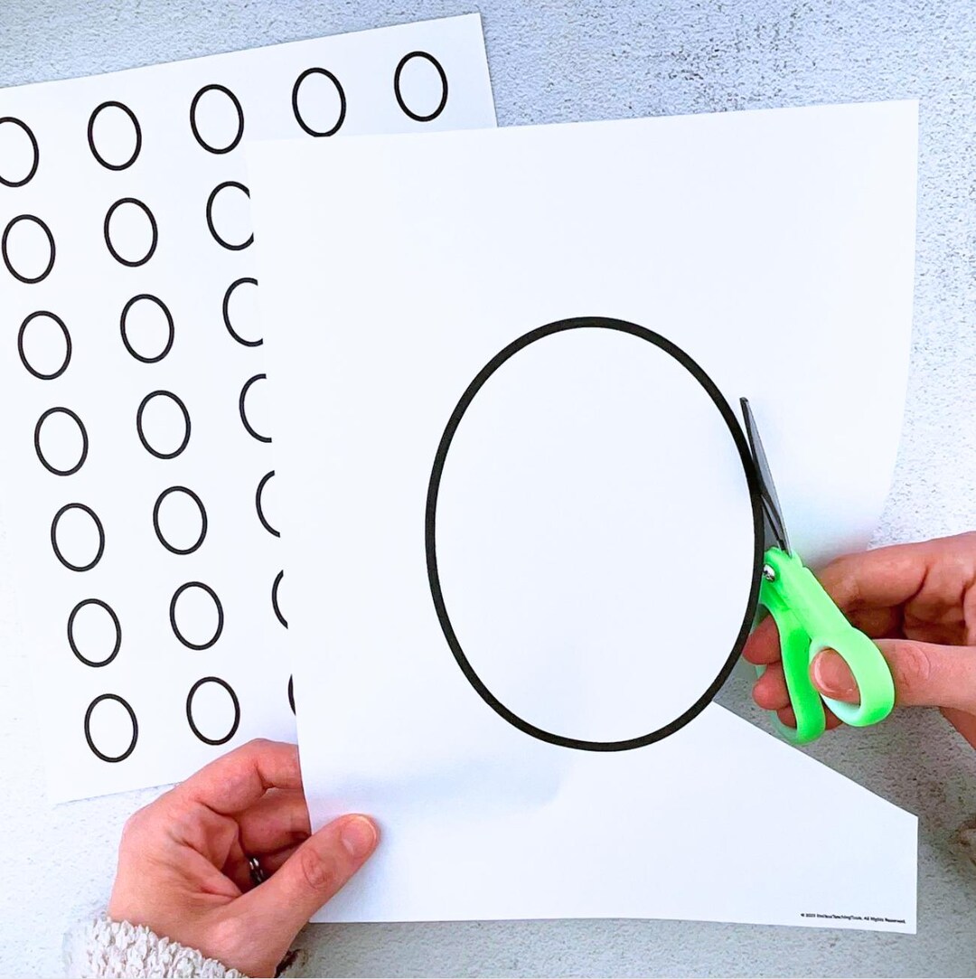 Bold Oval Templates Printable | Thick 2D Oval Shape Outlines for ...