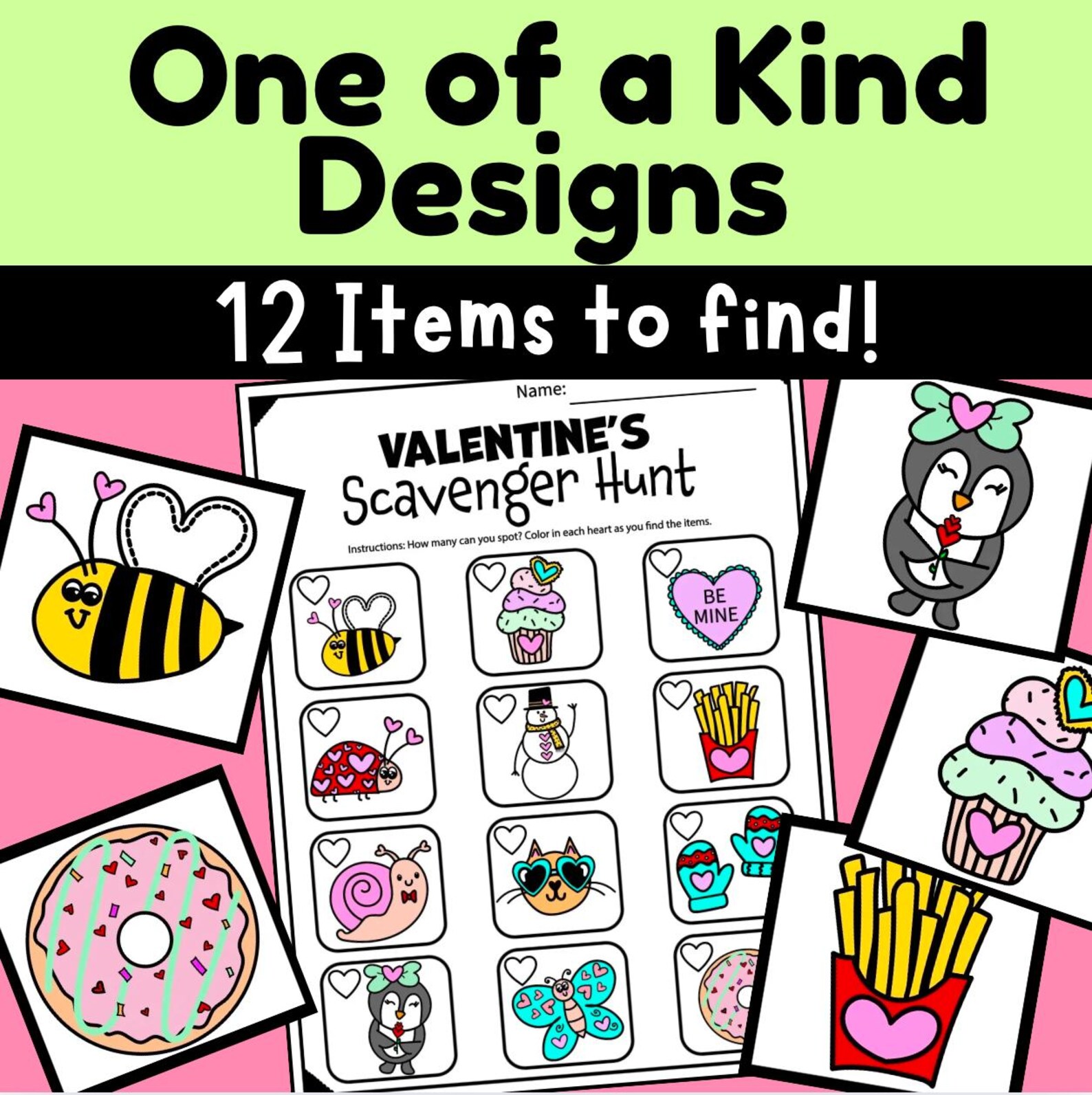 Valentine’s Day Scavenger Hunt for Kids | Low-prep & No-prep Classroom ...