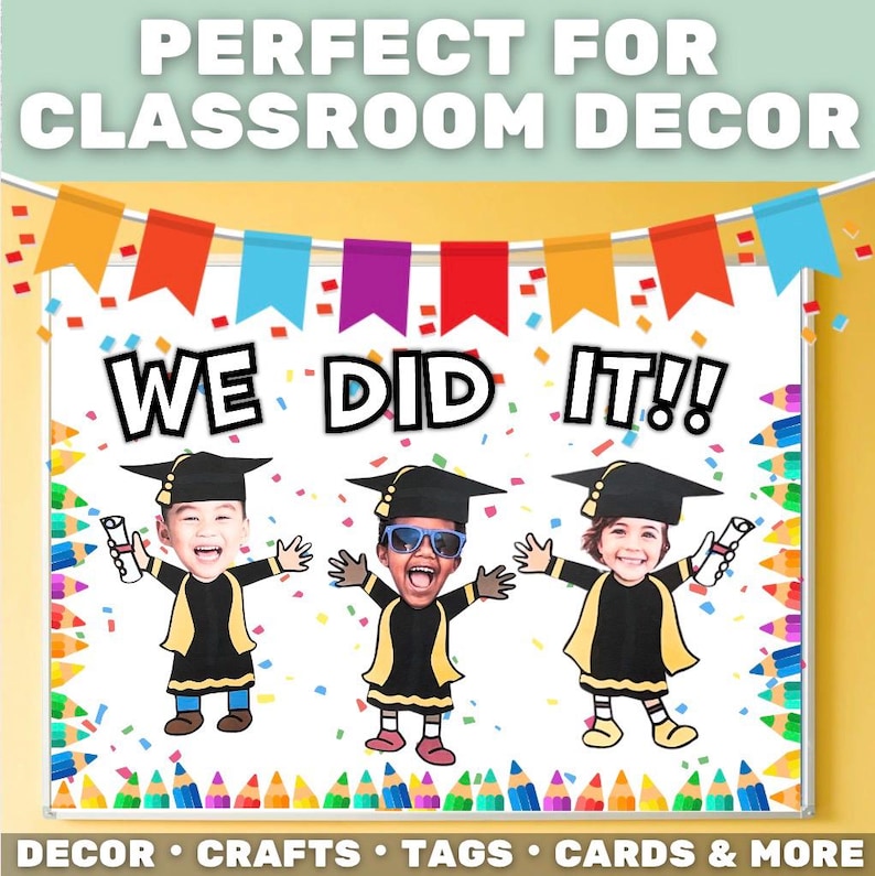 Graduation Cap and Gown Craft | Student Photo Keepsake for End of Year ...