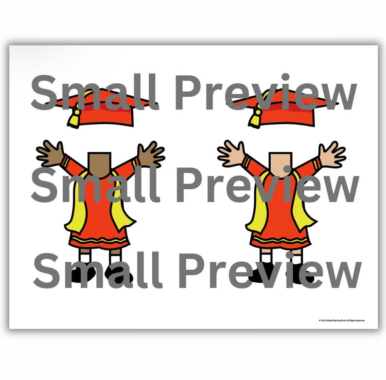 Red Graduation Craft With Cap & Gown | Photo Keepsake for Kids | End of ...