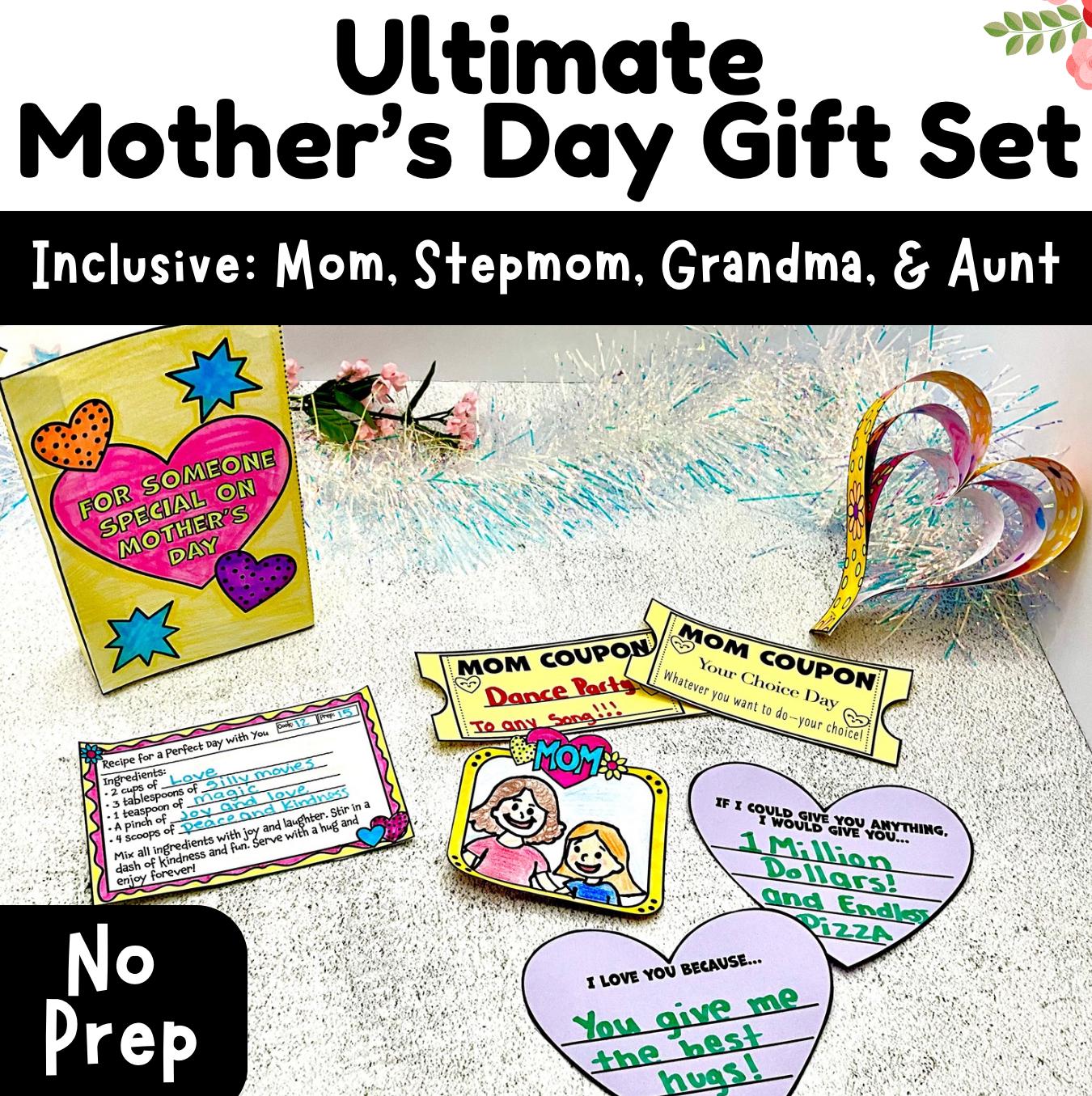 Mother’s Day Craft for Kids Printable | Gift Bag, Coupons, Frame ...