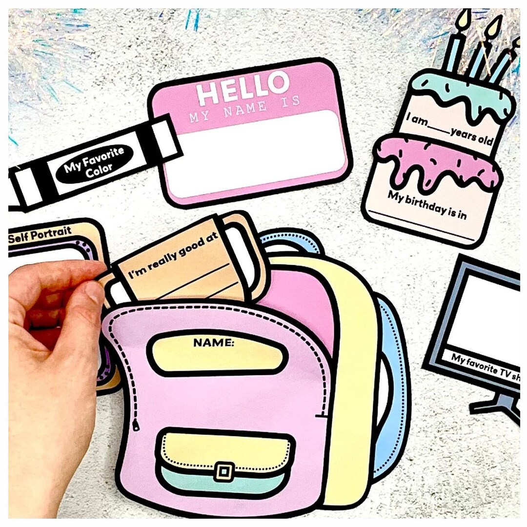 Back to School Backpack Craft: All About Me Activity (printable PDF) - Etsy