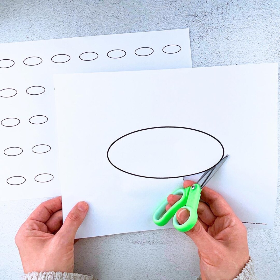 Ellipse Templates Printable | Oval Shape Outlines for Tracing, Crafts ...