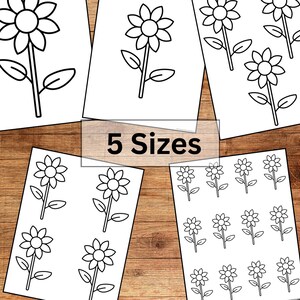 Spring Flower Templates: Coloring & Craft Stencils (digital Download ...