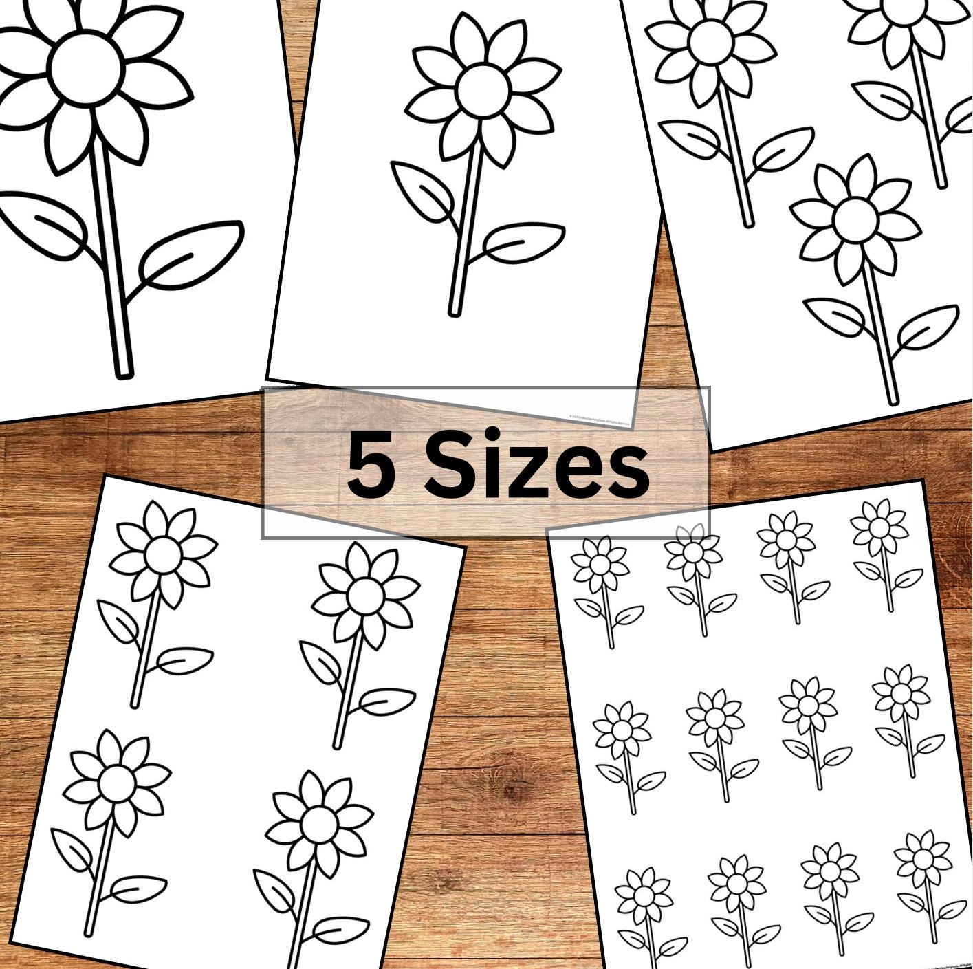 Spring Flower Templates: Coloring & Craft Stencils (digital Download ...