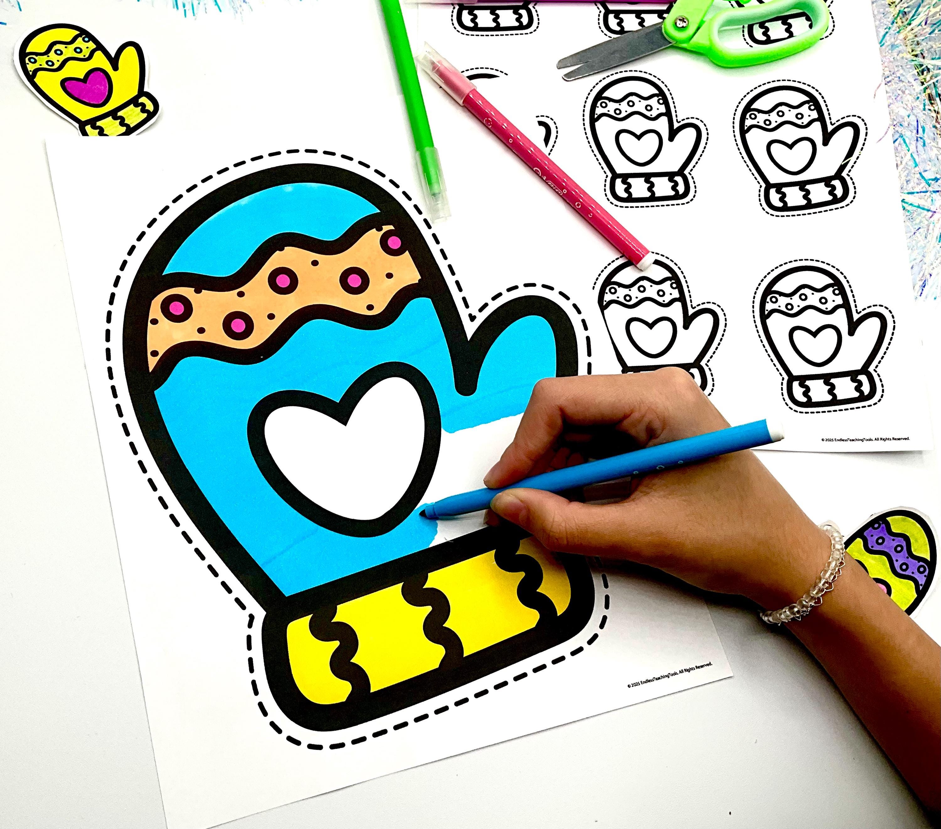 Winter Mitten Cut-out Templates | Classroom Crafts (digital Download ...