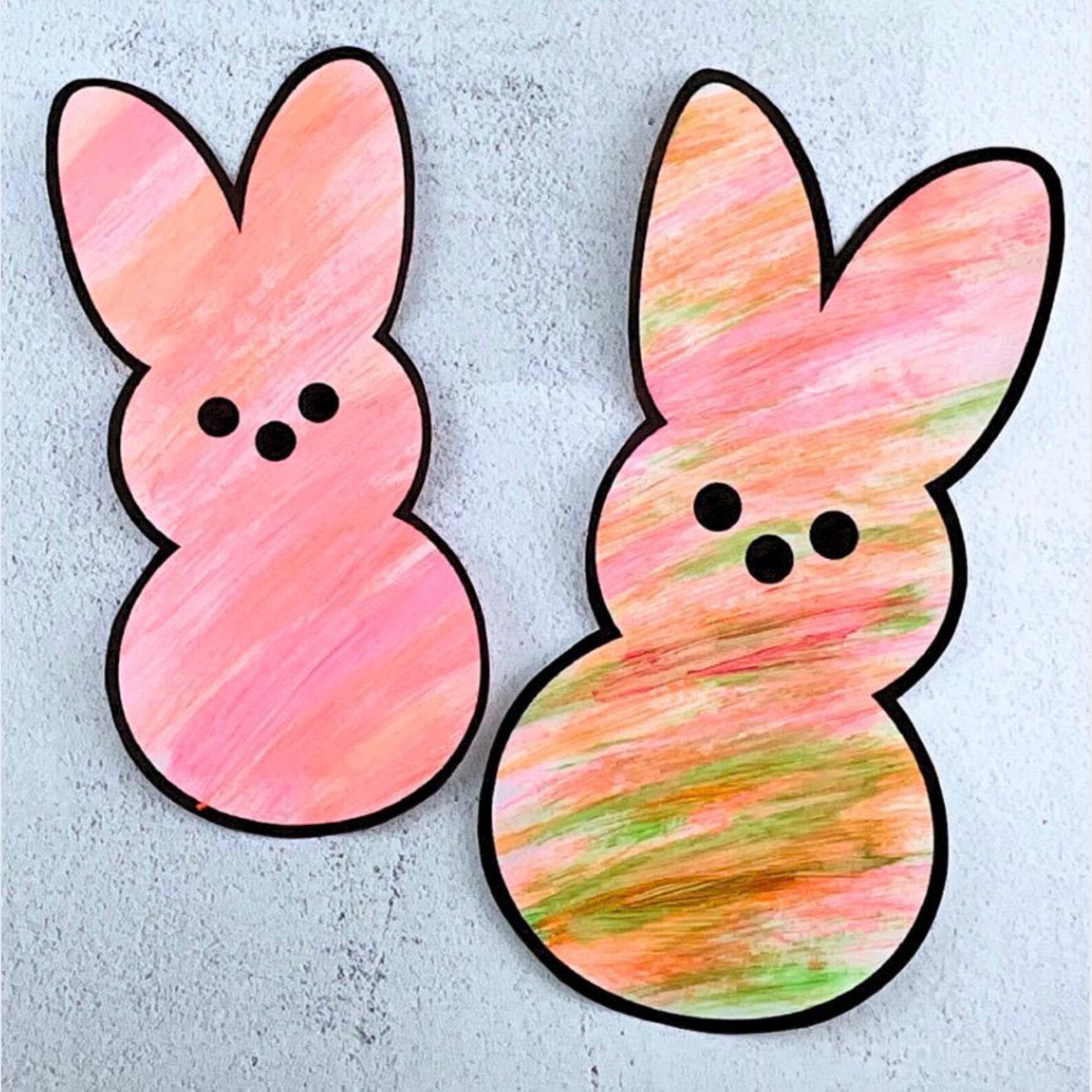 Printable Peeps Bunny Templates: Easter Craft Activity (digital ...