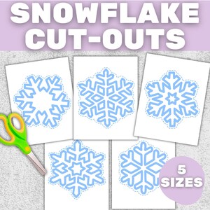 Blue Snowflake Cut Out Templates Printable | Winter Craft Shapes ...