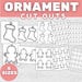 Printable Christmas Ornament Cut-outs | 5 Blank Ornament Templates for ...