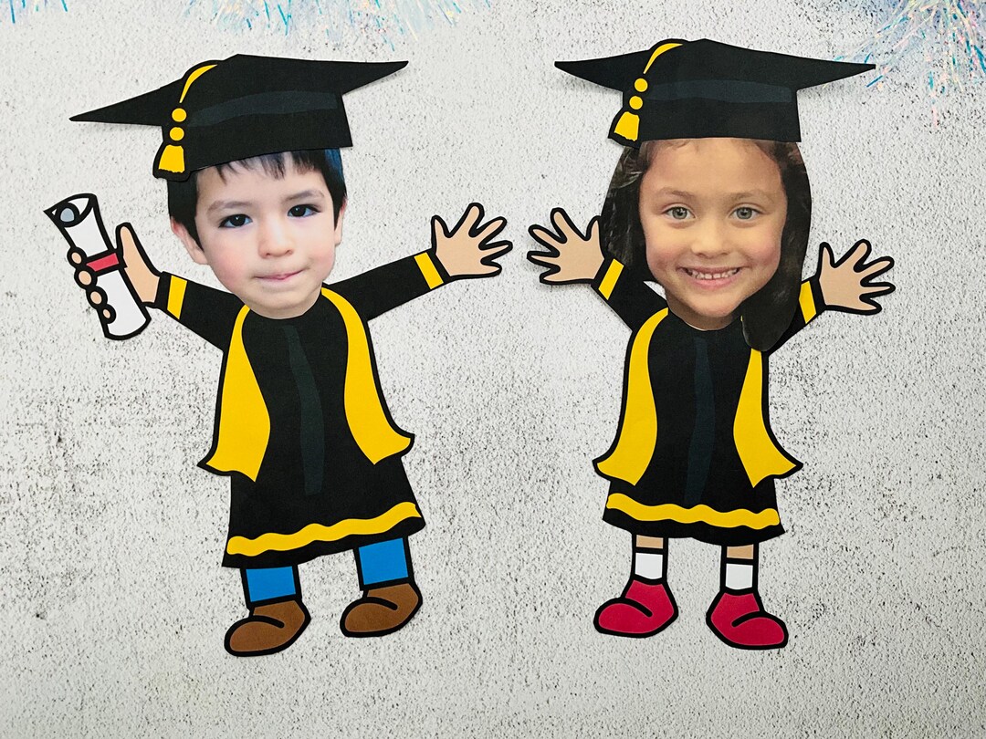 Black Graduation Cap & Gown Craft Template | End of Year Bulletin Board ...