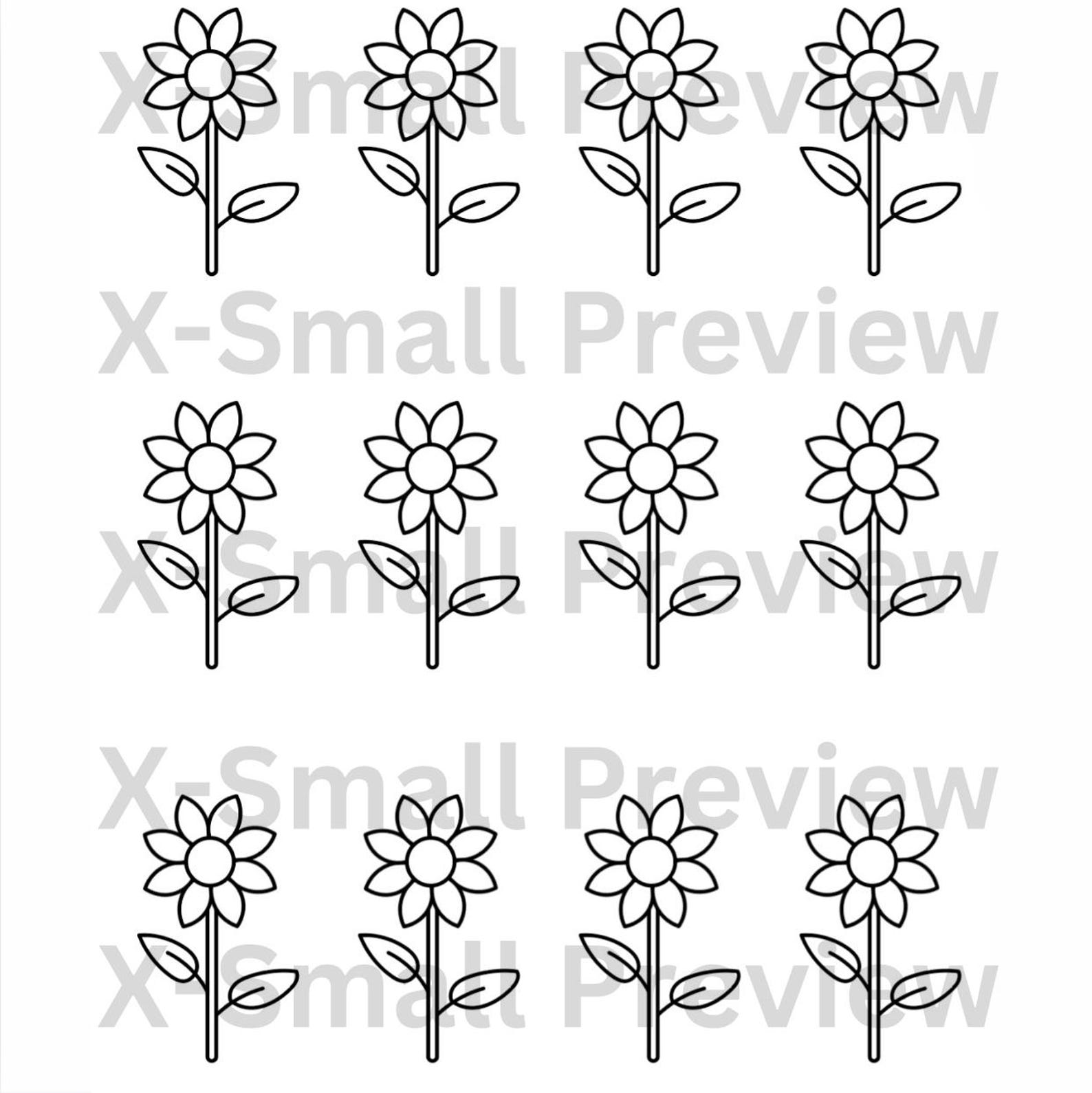 Spring Flower Templates: Coloring & Craft Stencils (digital Download ...