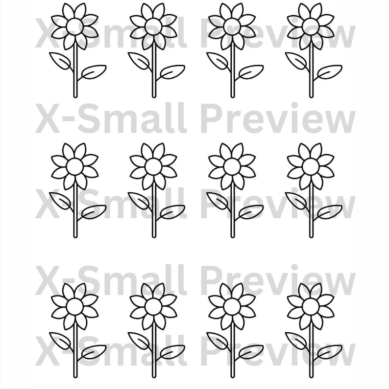 Spring Flower Templates: Coloring & Craft Stencils (digital Download ...
