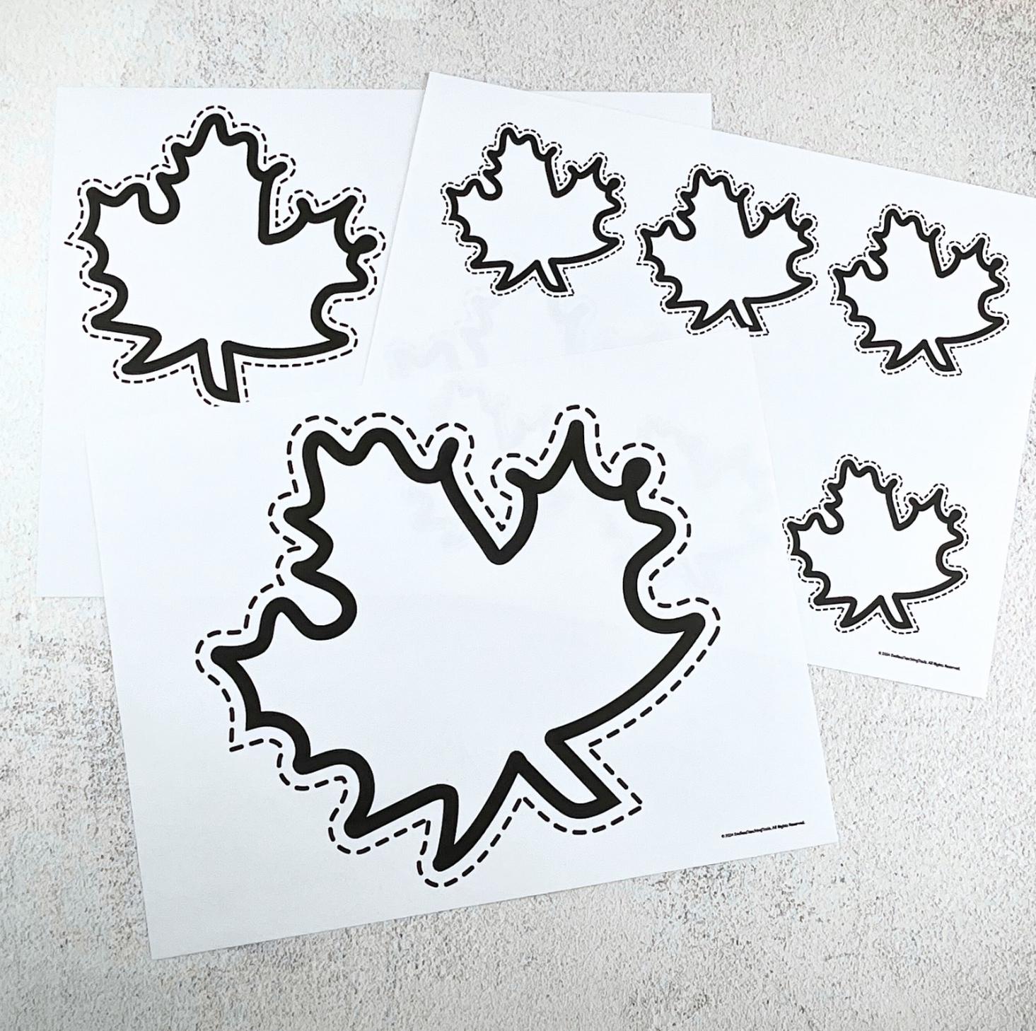 Leaf Cut-outs: 5 Designs, 4 Sizes - Fall, Classroom, Scrapbooking Decor ...