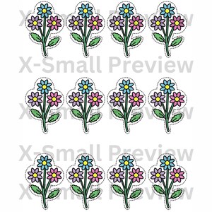 Colorful Flower Cut-outs – 5 Vibrant Designs and 5 Sizes | Printable ...