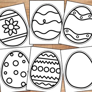 Easter Egg Cut-outs for Crafts | Printable Easter Egg Templates for ...