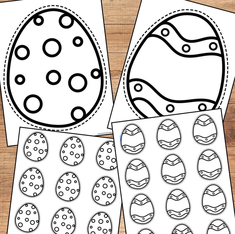 Easter Egg Cut-outs for Crafts | Printable Easter Egg Templates for ...
