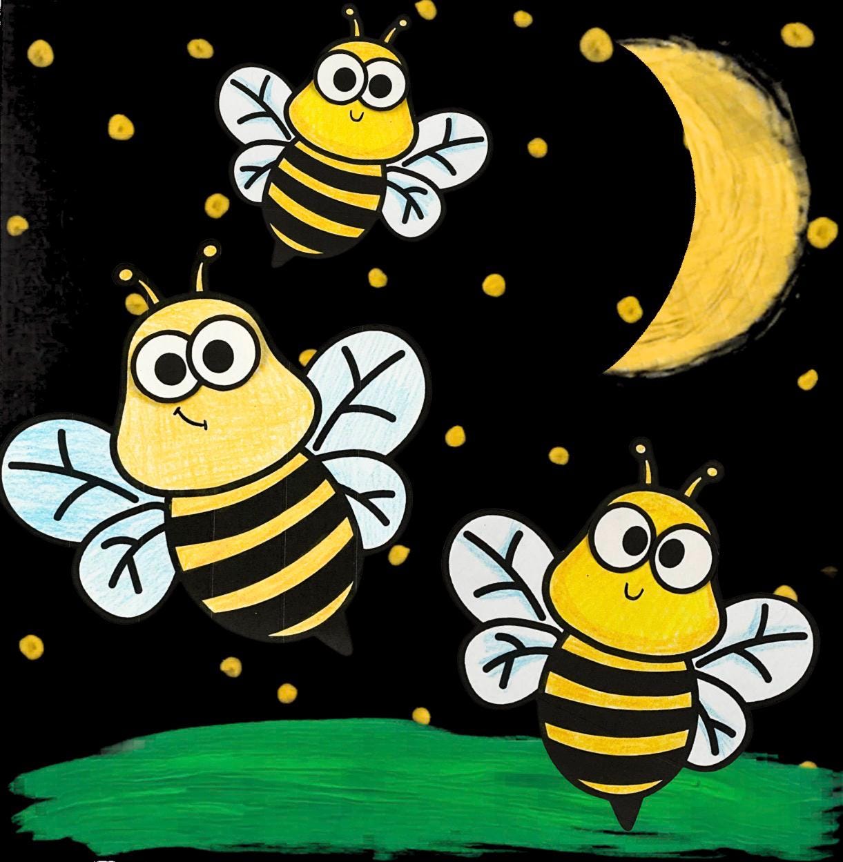 Printable Bee Craft for Kids | Spring Cut and Paste Bee Activity | Easy ...