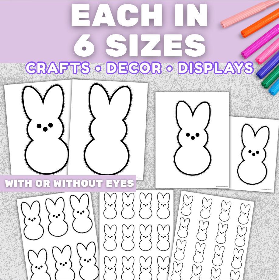 Easter Bunny Craft Template | Printable Bunny Cutouts for Kids | Spring ...
