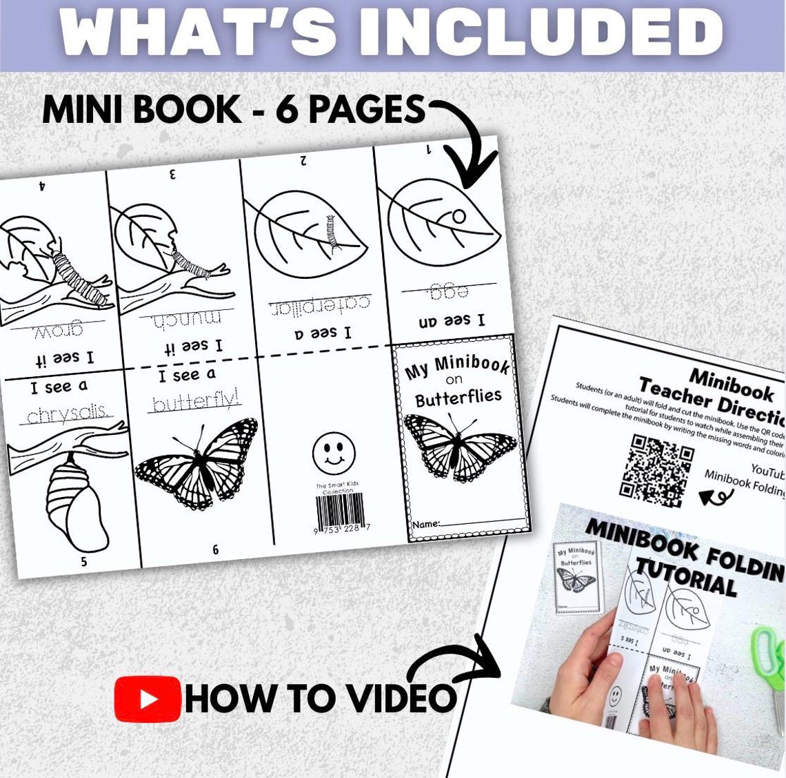 Butterfly Life Cycle Mini Book Printable | Trace, Color, Read Spring ...