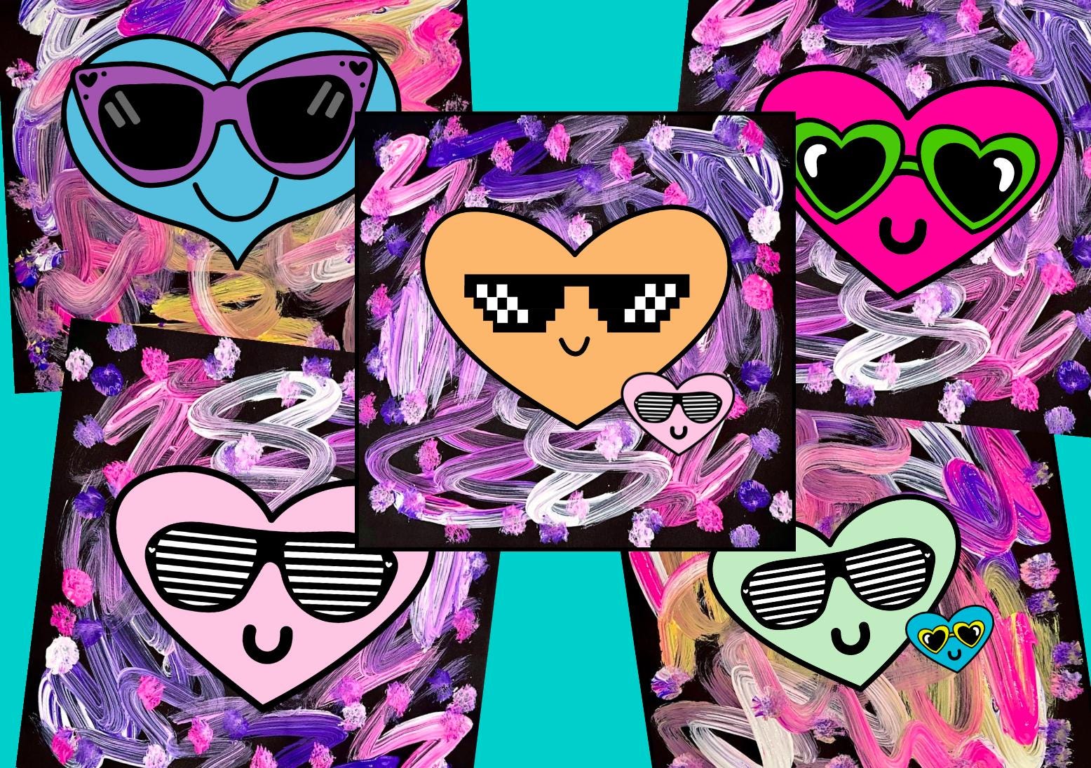 Valentine’s Day Craft for Kids | Cool Hearts With Sunglasses | Fun Low ...