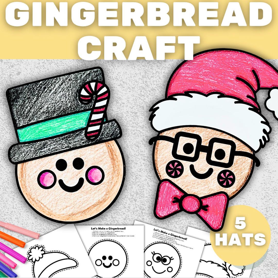 Printable Gingerbread Craft for Kids | Gingerbread Man Cut and Paste ...