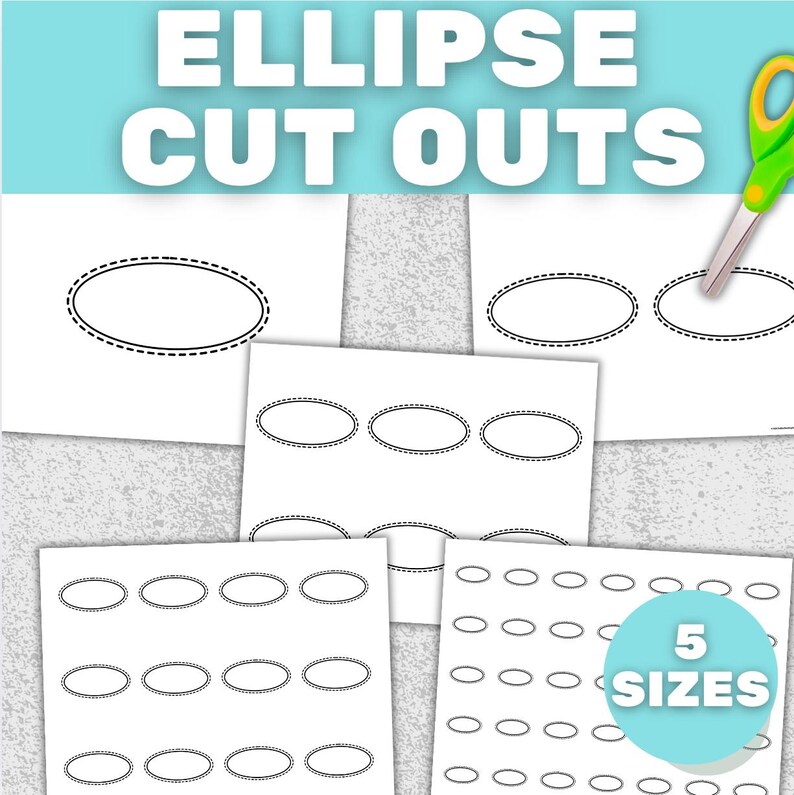 Ellipse Cut Outs Printable | Oval Shape Cutouts for Crafts, Math ...