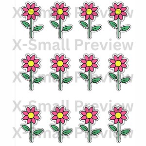 Colorful Flower Cut-outs – 5 Vibrant Designs and 5 Sizes | Printable ...