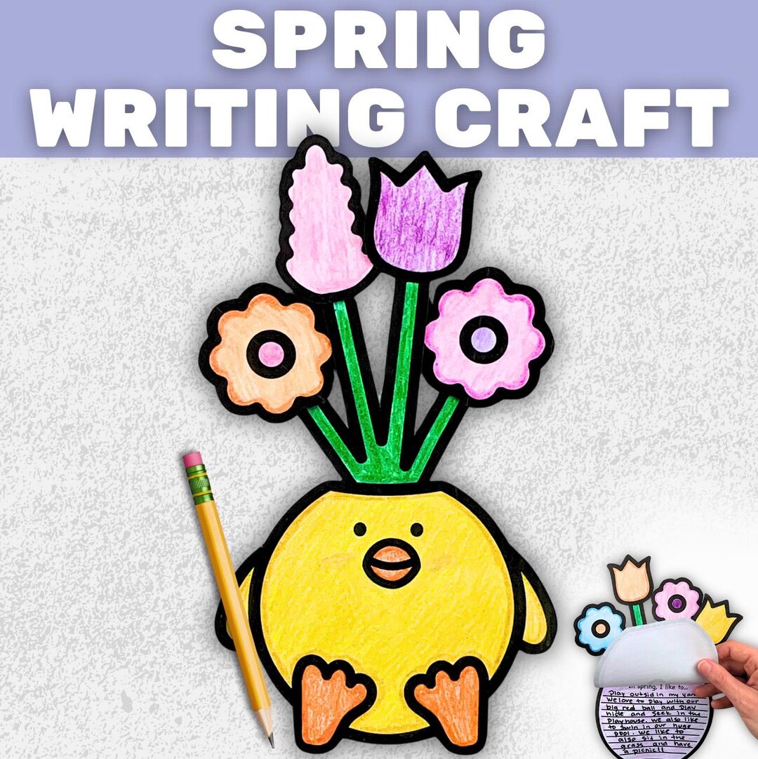 Spring Craft | Duck Flower Pot Writing Activity | Printable Bulletin ...