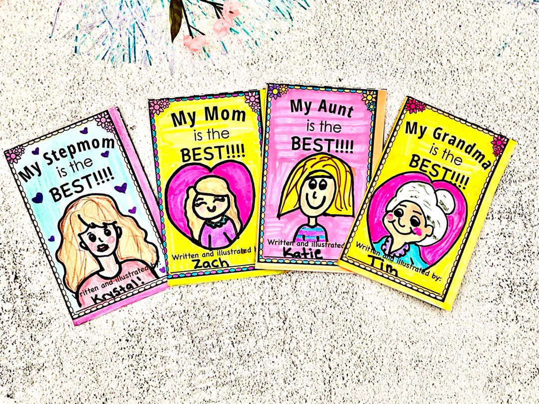 Mother’s Day Minibook Craft for Kids – Inclusive Gift for Mom, Stepmom ...